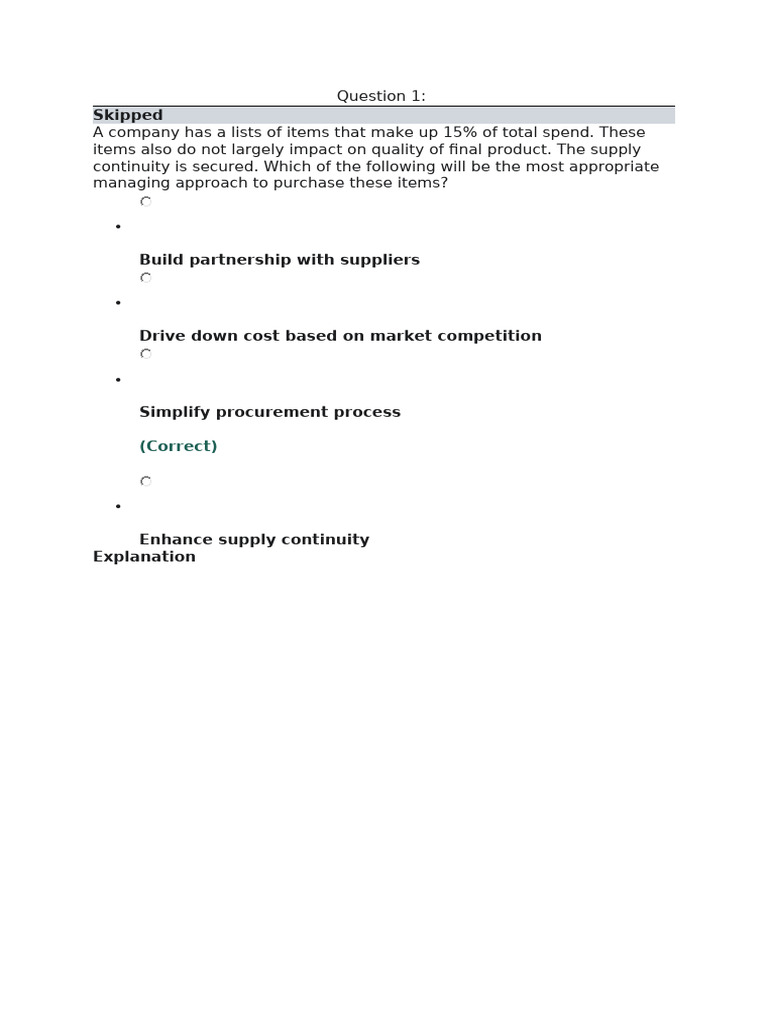 L4M2 - DAN - Practice Test 6 | PDF | Procurement | Regression Analysis