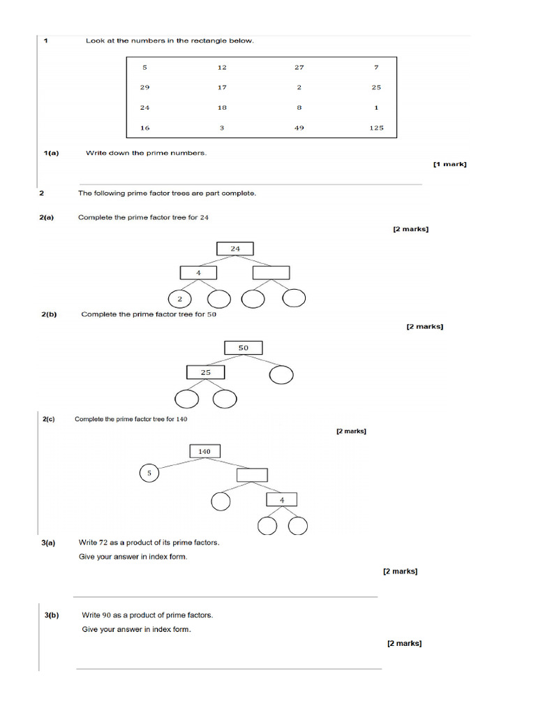 Prime No HCF LCM | PDF