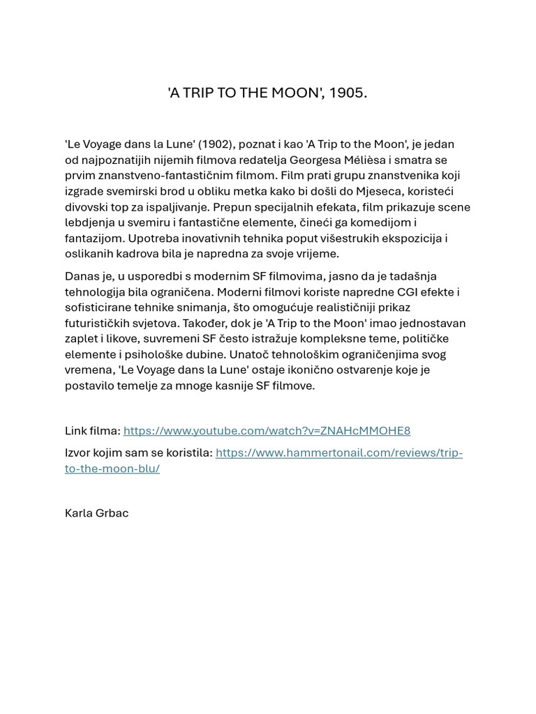 A TRIP TO THE MOON - Ka | PDF