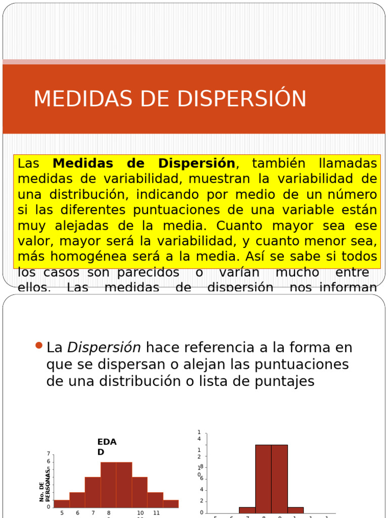 Medidas de Dispersión en Estadística | PDF | Diferencia | Desviación ...