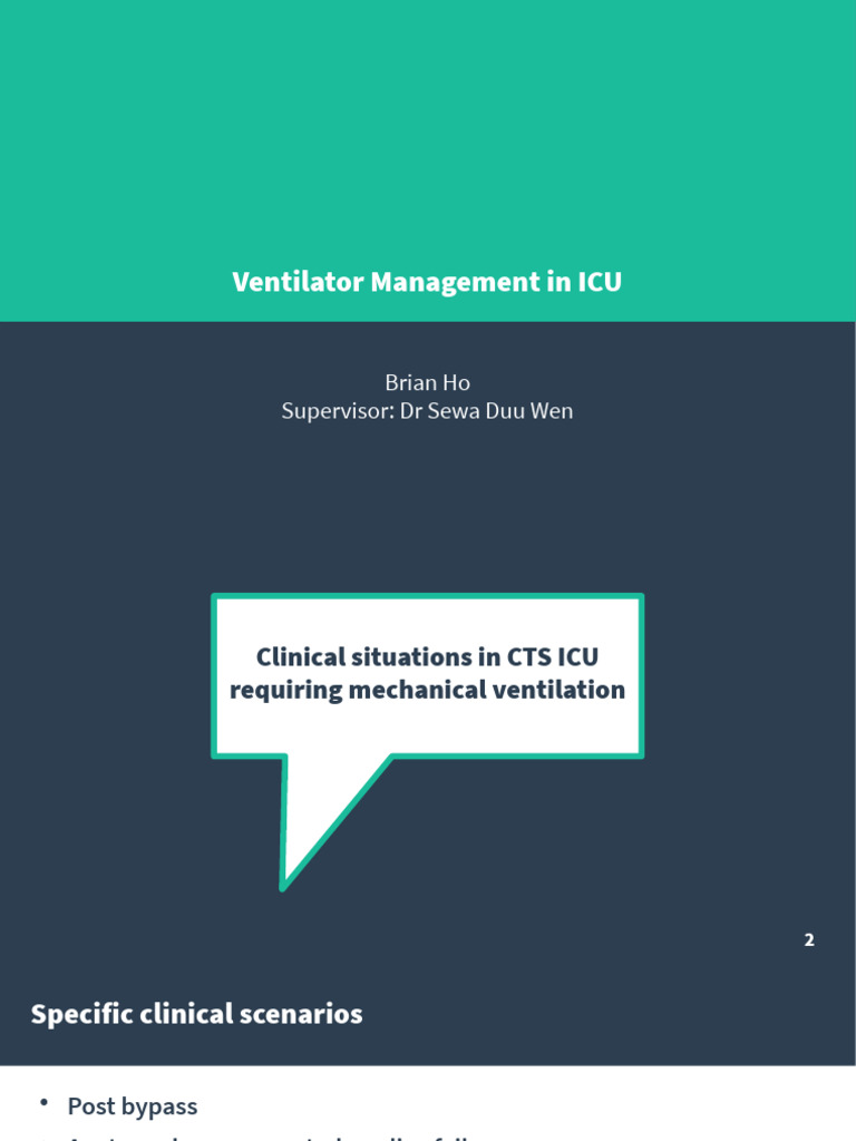 Mechanical Ventilation in ICU | PDF | Respiratory System | Pulmonology