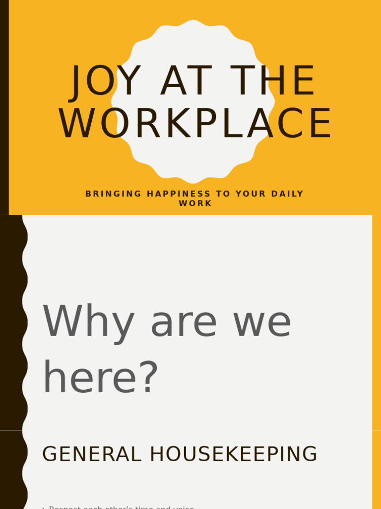 Cultivating Joy in the Workplace | PDF | Psychology