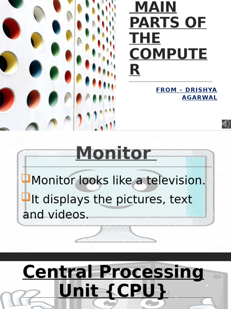 Main Parts of The Computer | PDF