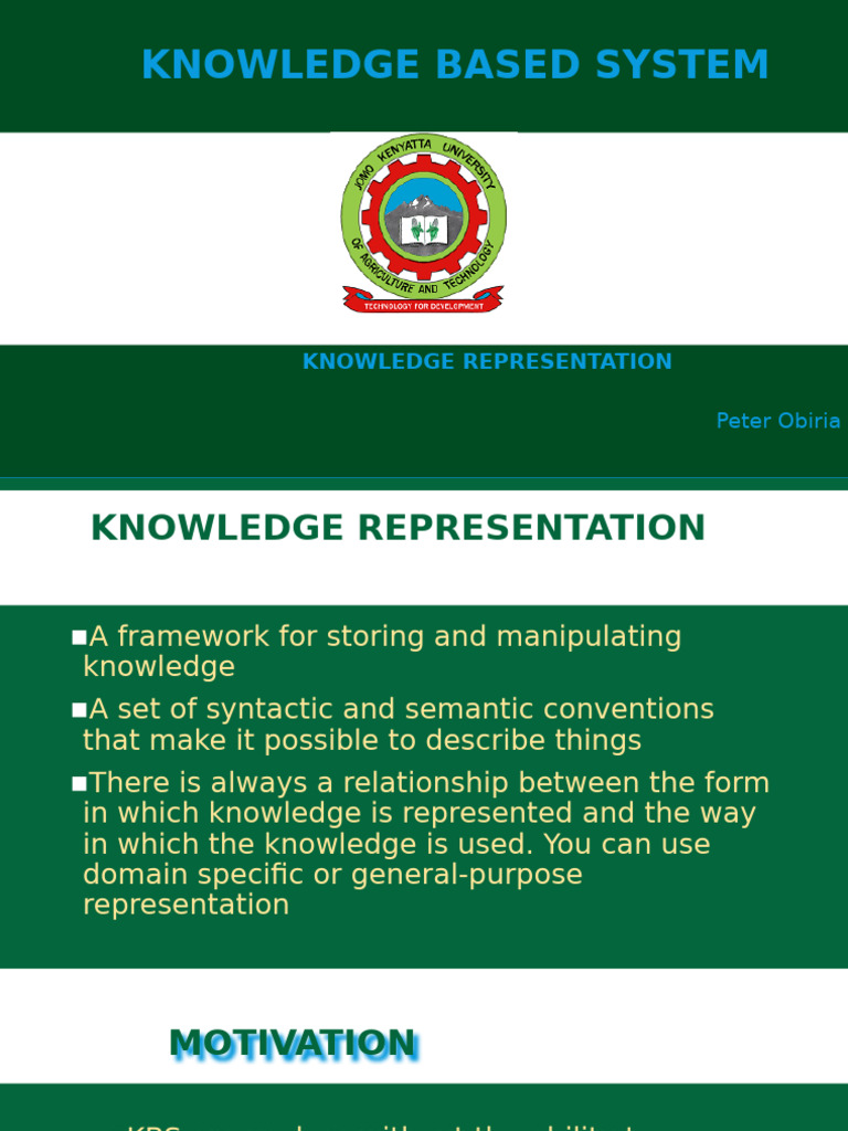 3. Knowledge Representation | PDF | Knowledge Representation And Reasoning | Semantics