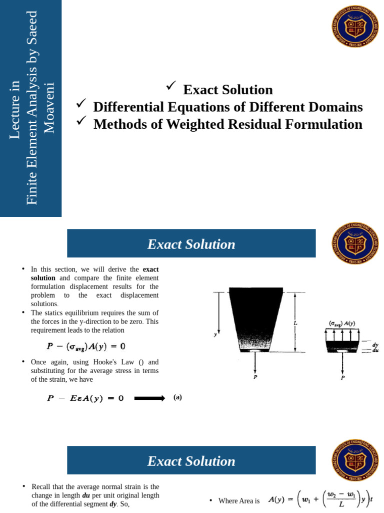 FEA Weighted Residuals | PDF | Finite Element Method | Partial Differential Equation