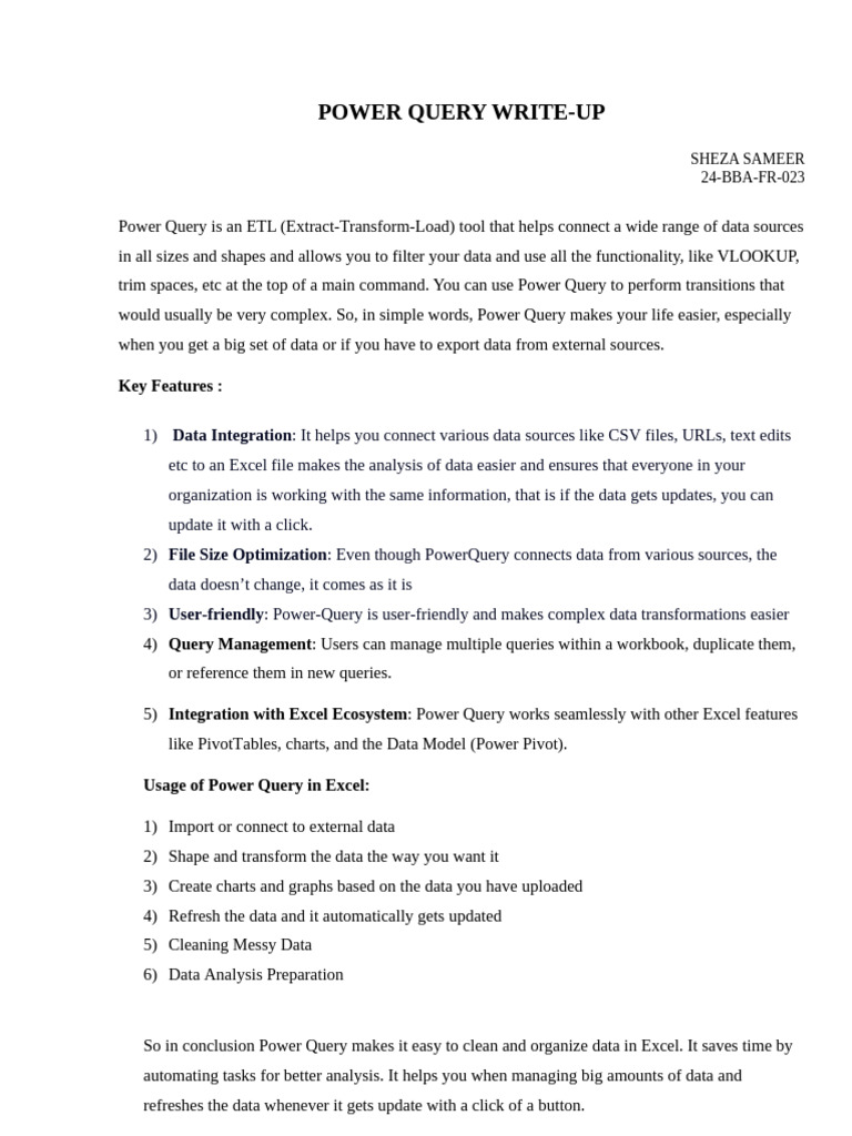 Power Query Essentials for Excel Users | PDF | Microsoft Excel | Data