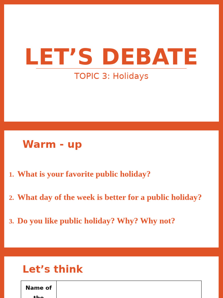Debating Challenge 1 Unit 3 | PDF