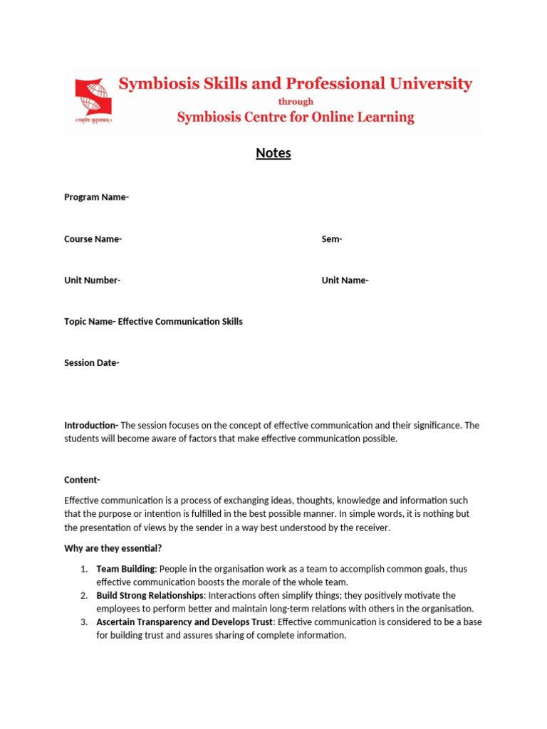 Mastering Effective Communication Skills | PDF | Communication ...