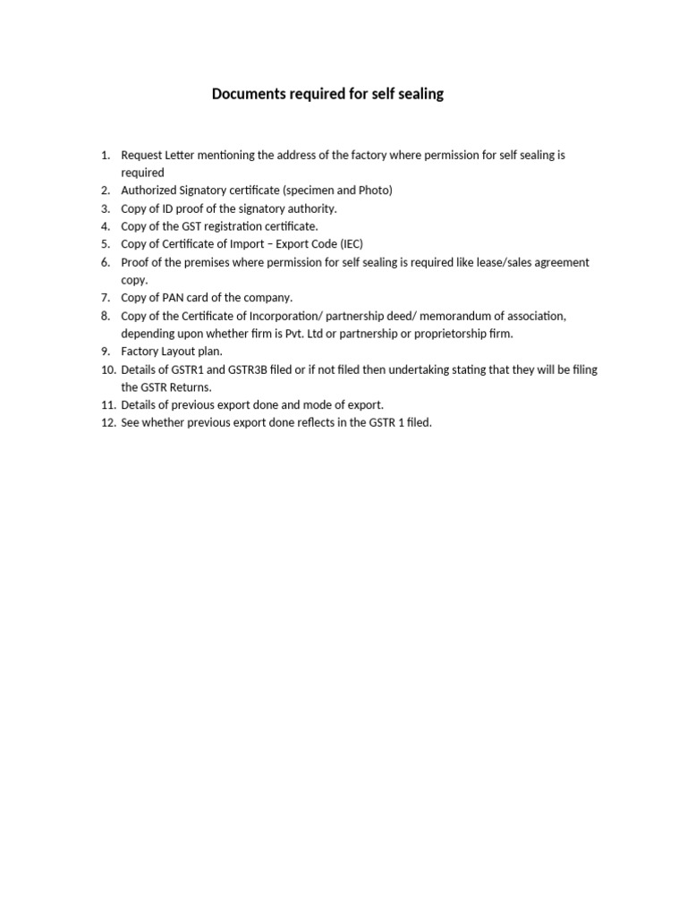 Documents Self Sealing | PDF