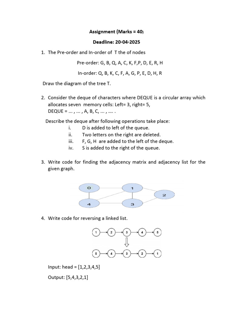 Data Structure Question | PDF
