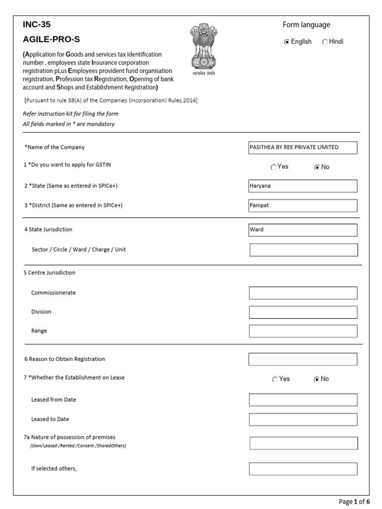Inc-35 Agile Pro-S 1-16537216035 | PDF | Lease | Identity Document