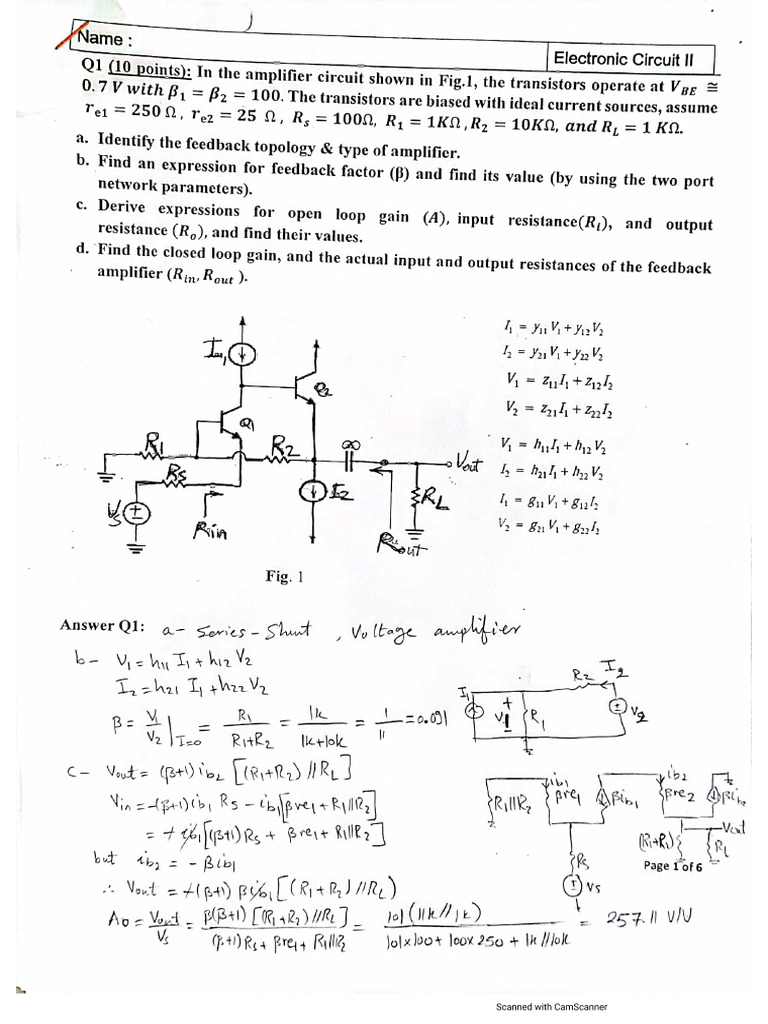 electronics_circuits_2 Midterm_Solution 2021-2022 | PDF