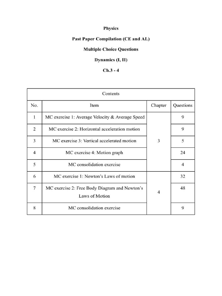 Dynamics (I, II) | PDF