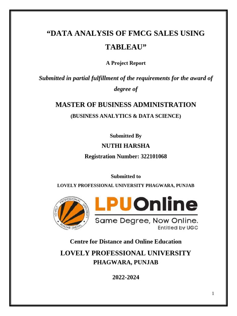 Data Analysis of FMCG Sales Using Tableau Nuthi | PDF | Marketing ...