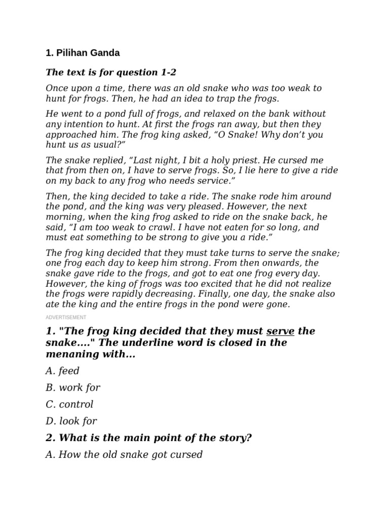 Soal Narrative Text 45 Soal | PDF