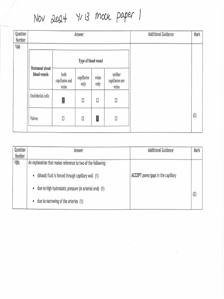 Year 13 Mock Nov 2024 Paper 1 MS | PDF