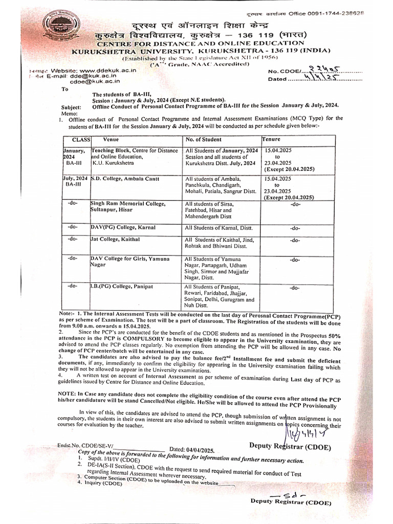 Ba-Iii PCP Letter Jan & July, 24 | PDF