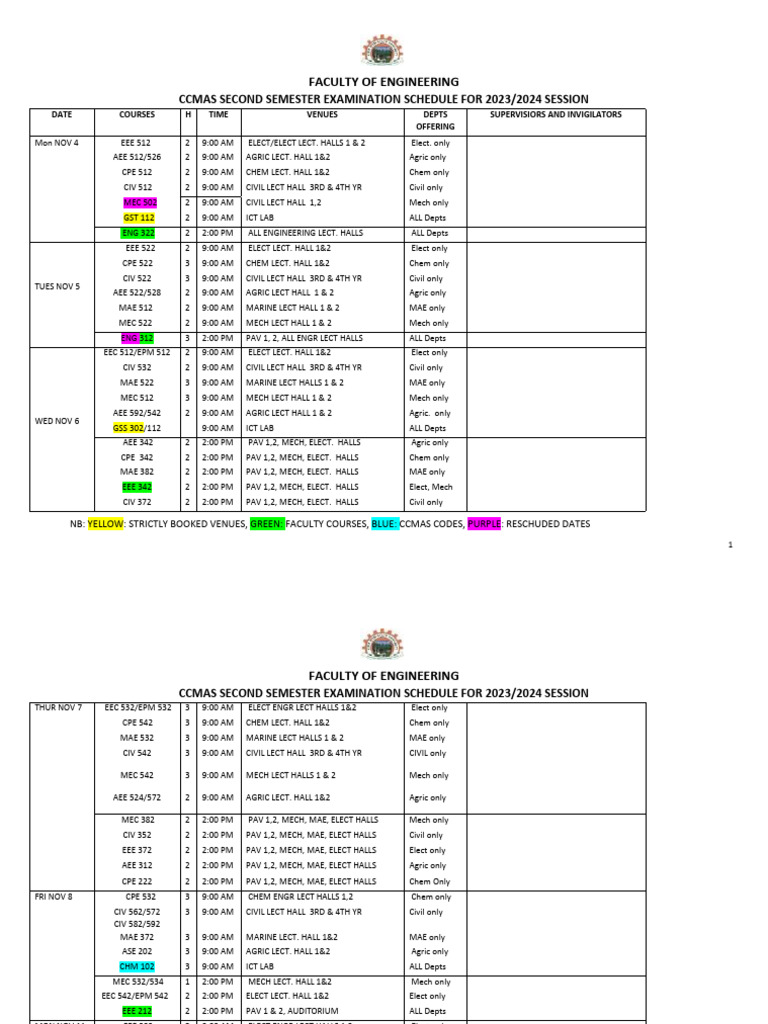 2nd - Sem2023 - 2024 - FOE CCMAS | PDF | Engineering