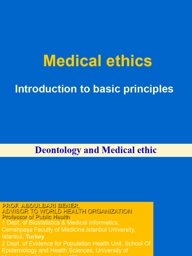 1 B.Medical Ethics-Principles | PDF | Medical Ethics | Autonomy