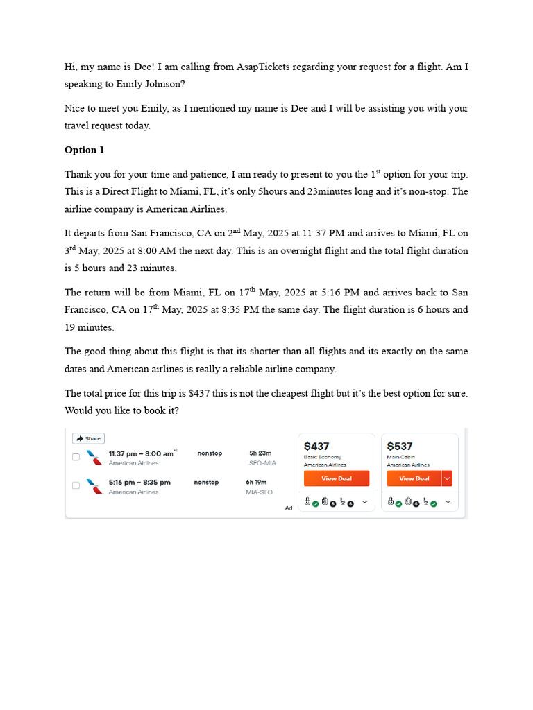 Flight Presentation | PDF