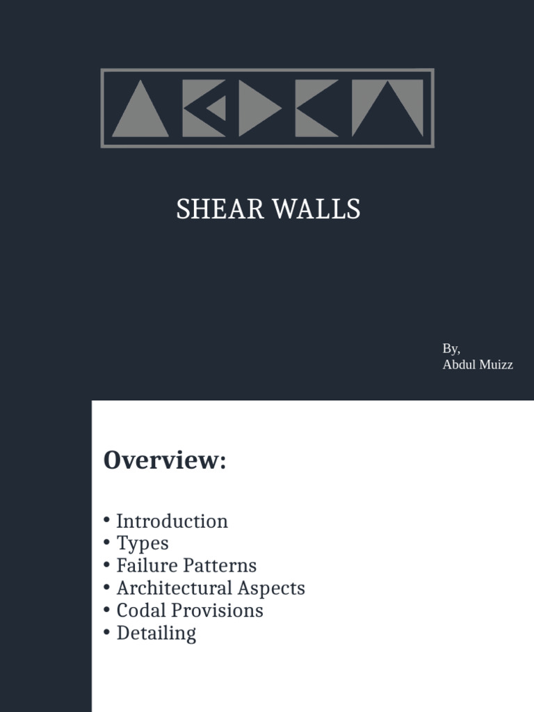 190628-Design of Shear Walls (By AM) | PDF