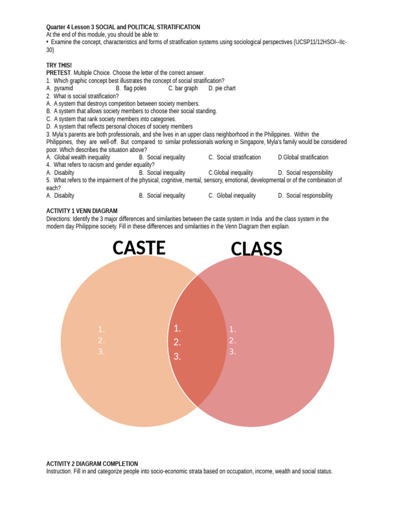 Illustrating Social Stratification in the Philippines | PDF | Social ...