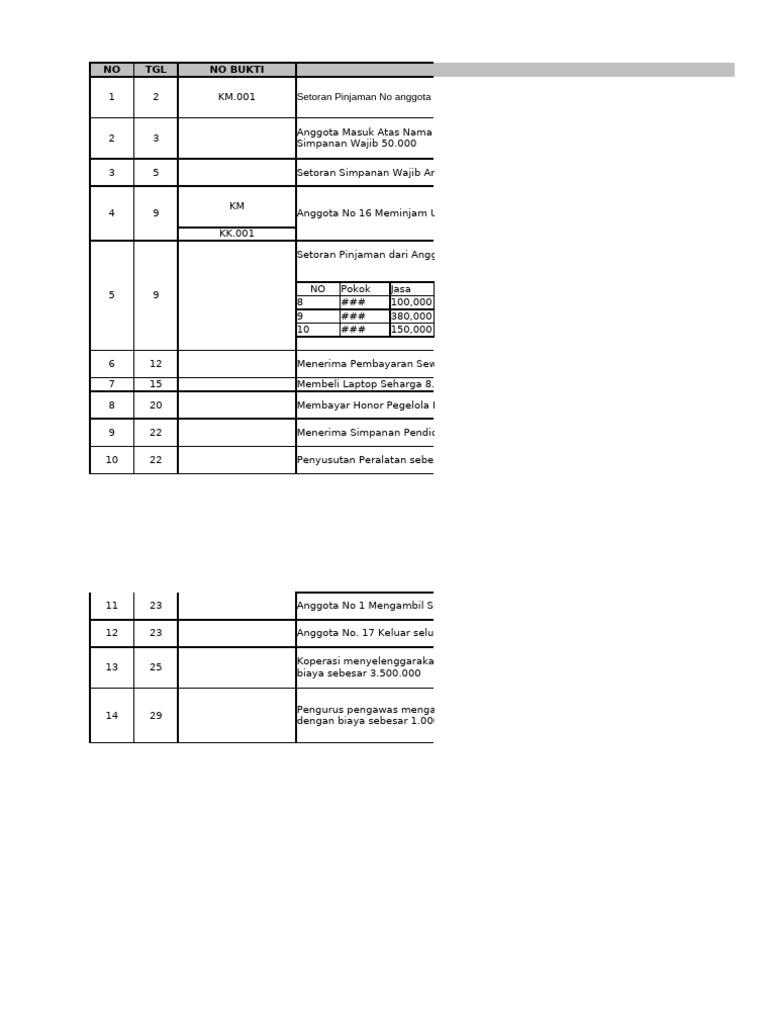 Excel Akuntansi - Kosong | PDF
