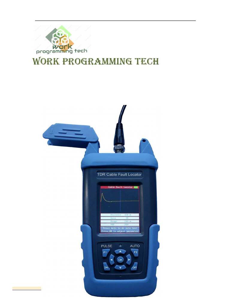 Handheld TDR Cable Fault Locator | PDF | Electrical Engineering | Electricity