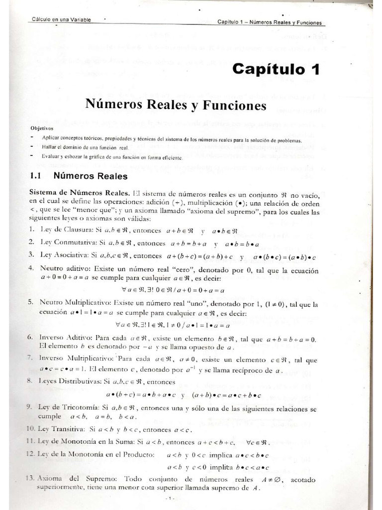 Cap 1 Numeros Reales y Funciones | PDF