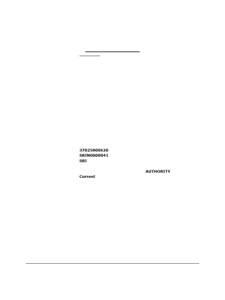 BDA Account Details | PDF