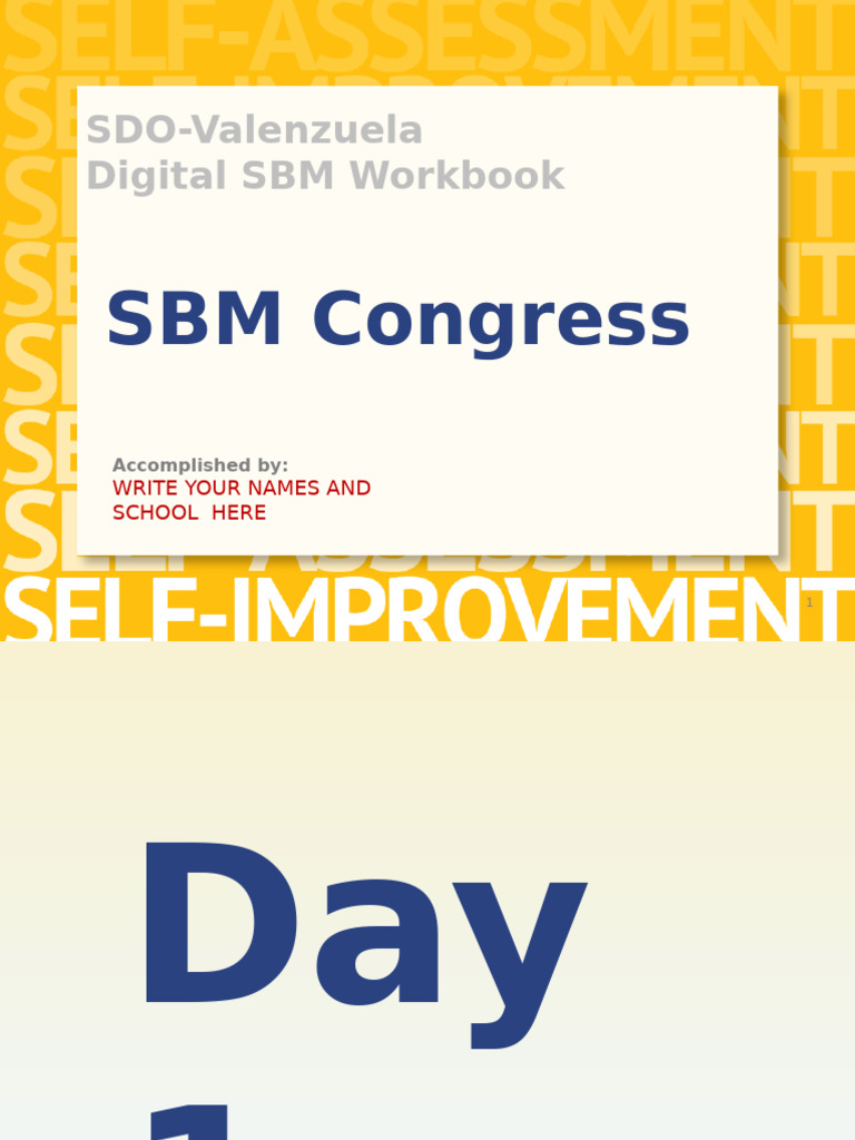 Digital SBM Workbook for Advocates | PDF | Mindset | Goal