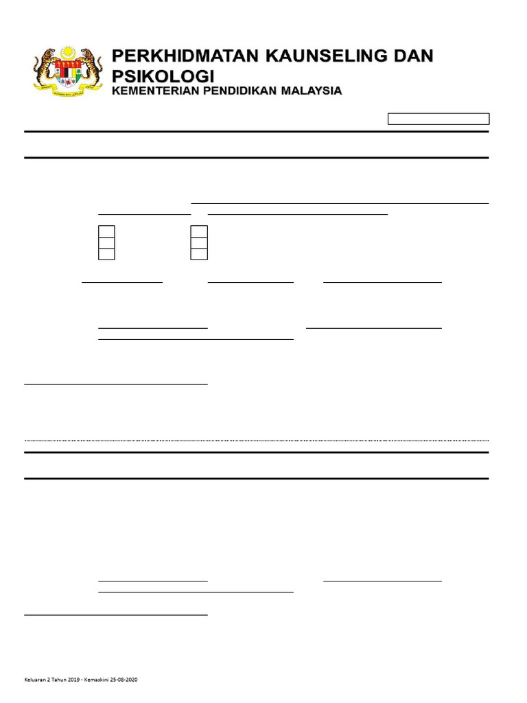 Pengesahan Kehadiran Sesi Kaunseling | PDF