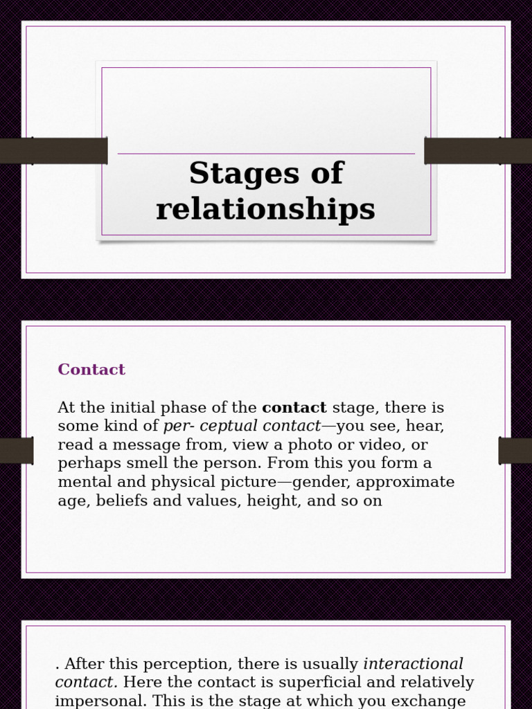 Stages of Relationships | PDF | Interpersonal Relationships | Intimate Relationships