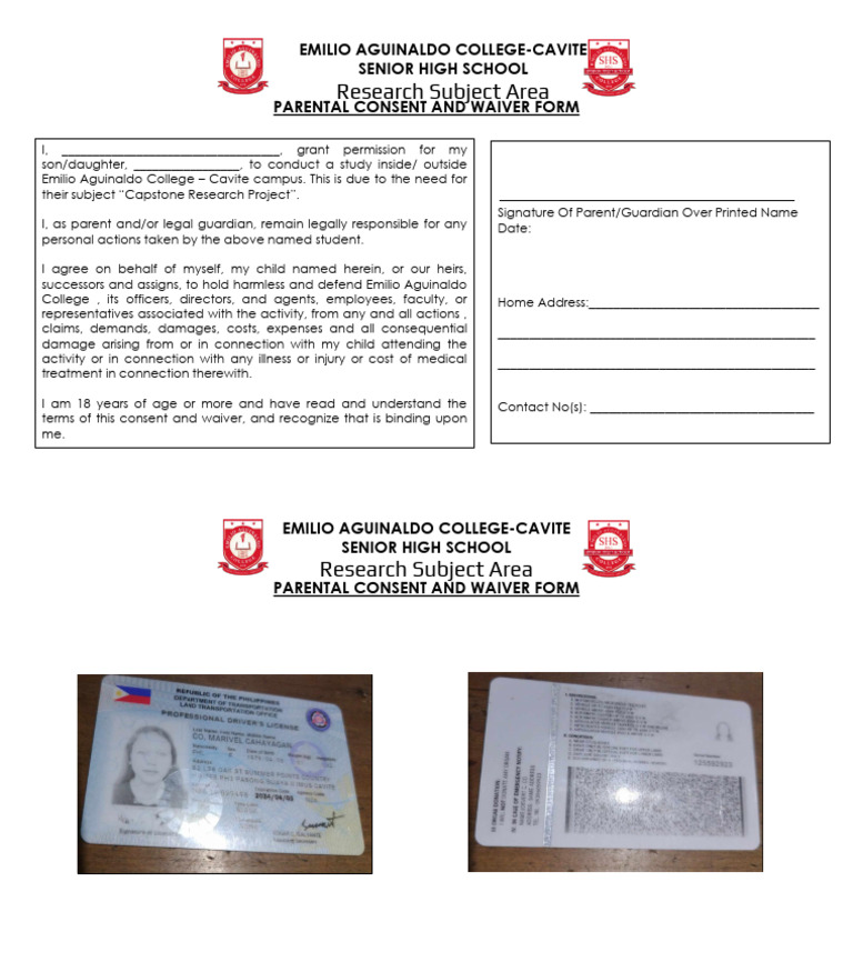 4.4. Capstone Research Project Booklet Part 4 Consent Letter | PDF