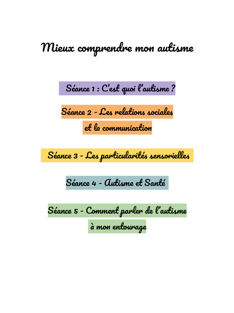 Comprendre l'autisme et ses enjeux | PDF | Autisme | Trouble mental