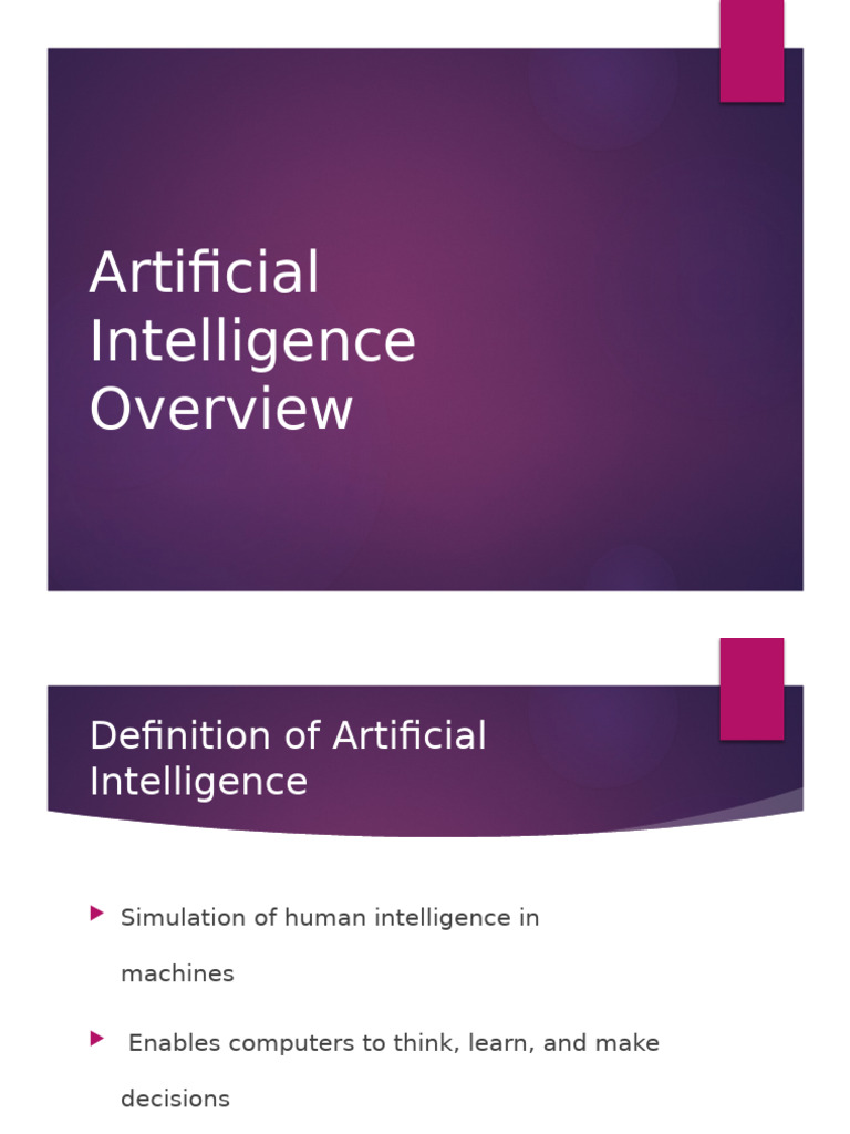 Artificial Intelligence Overview | PDF | Artificial Intelligence ...