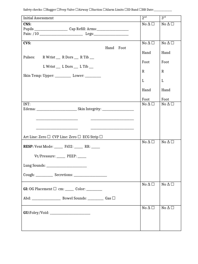 Initial Assessment Form | PDF