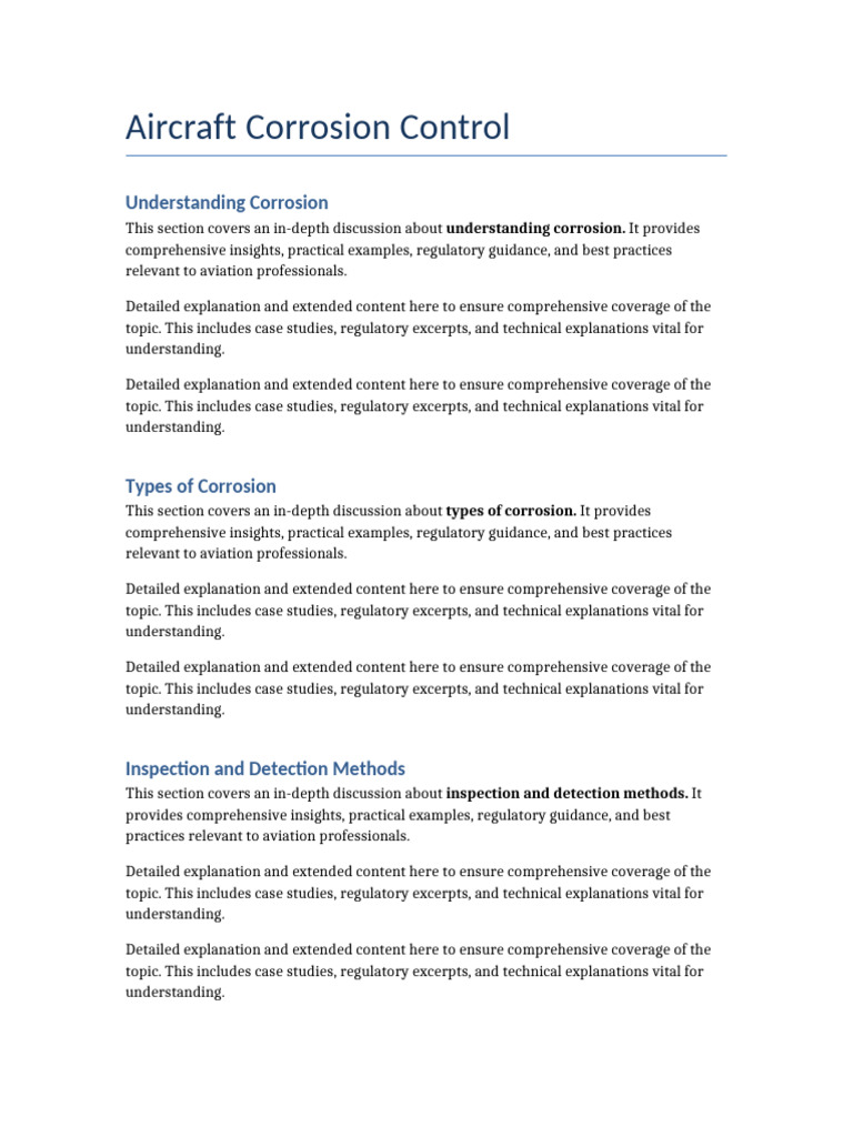 Aircraft Corrosion Control_detailed | PDF