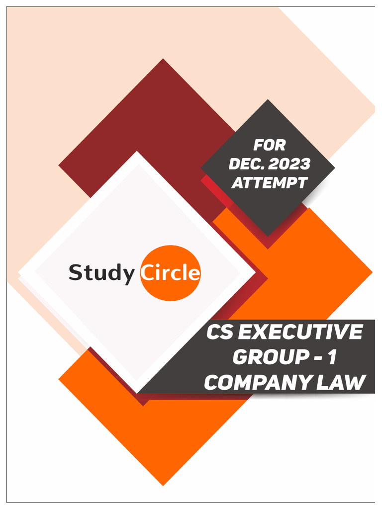 Company Law Study Guide for CS Exec | PDF