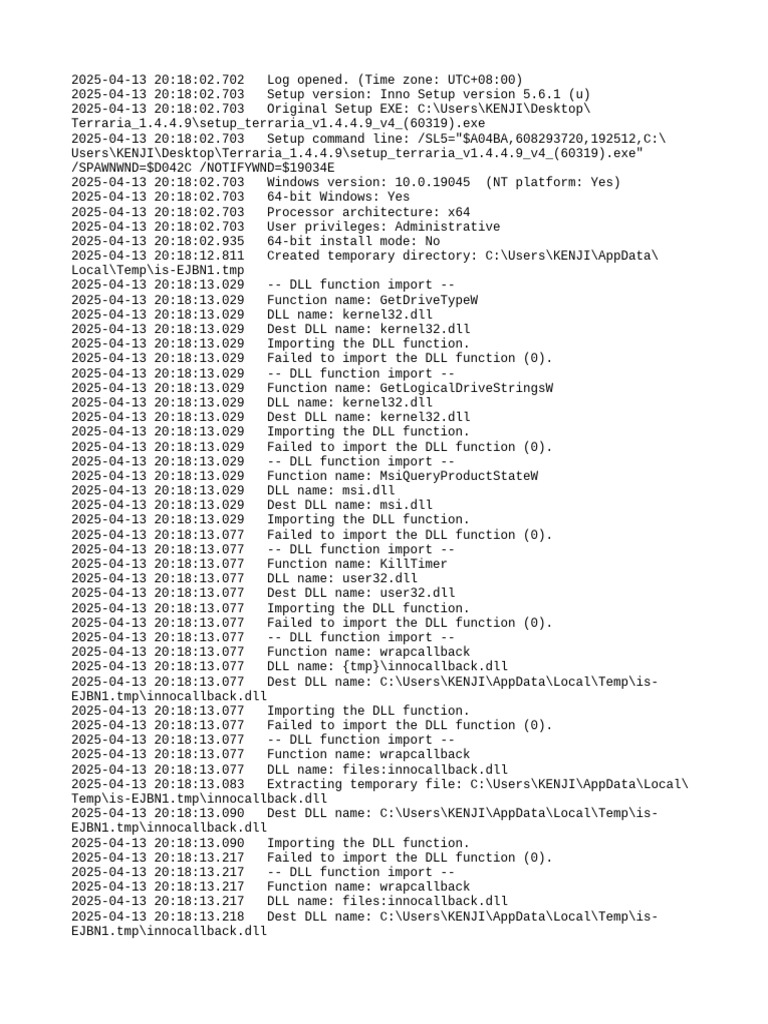 Setup Log 2025-04-13 #001 | PDF | Filename | Directory (Computing)