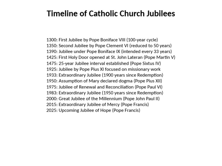 Jubilee Timeline Slide | PDF