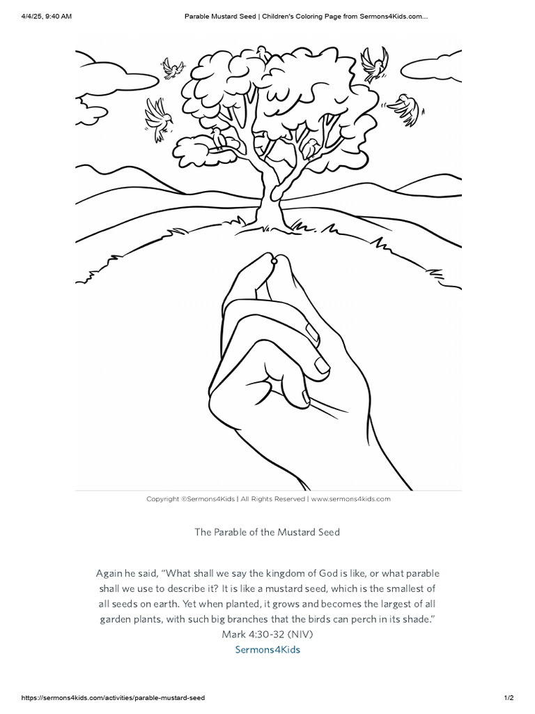 Mustard Seed Parable Explained | PDF