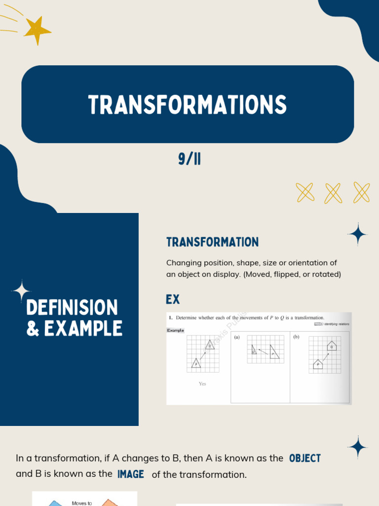 Congruence and Similarity in Transformations Presentation in Blue, Gray ...