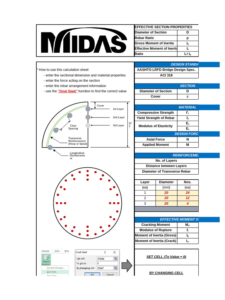 (Midasbridge - Com) Effective Moment of Inertial For Circular Section | PDF | Strength Of ...