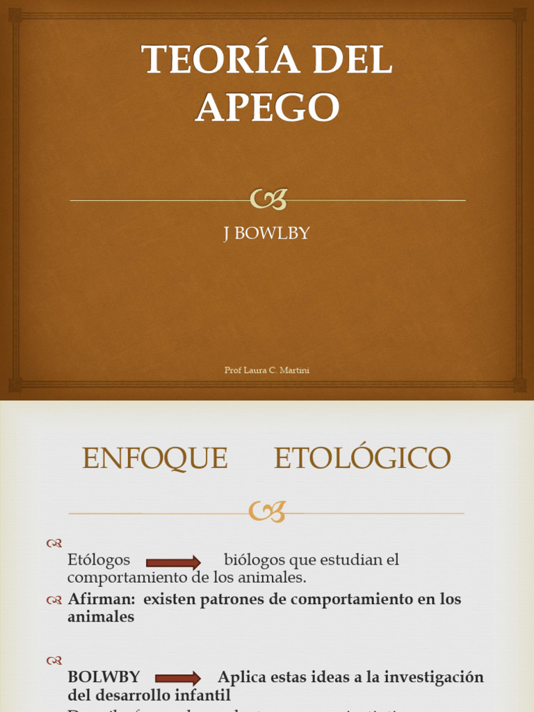 TEORÍA DEL APEGO..pdf | PDF | Teoría de apego | Comportamiento