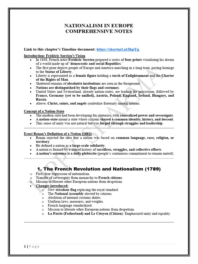 NOTES NATIONALISM IN EUROPE (1) | PDF | Balkans | German Empire