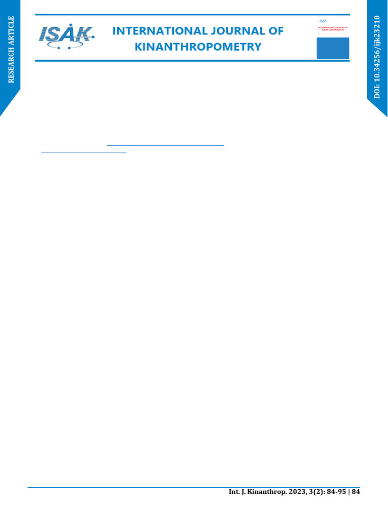Somatotype and Body Composition of Indian Male and Female Swimmers, and ...