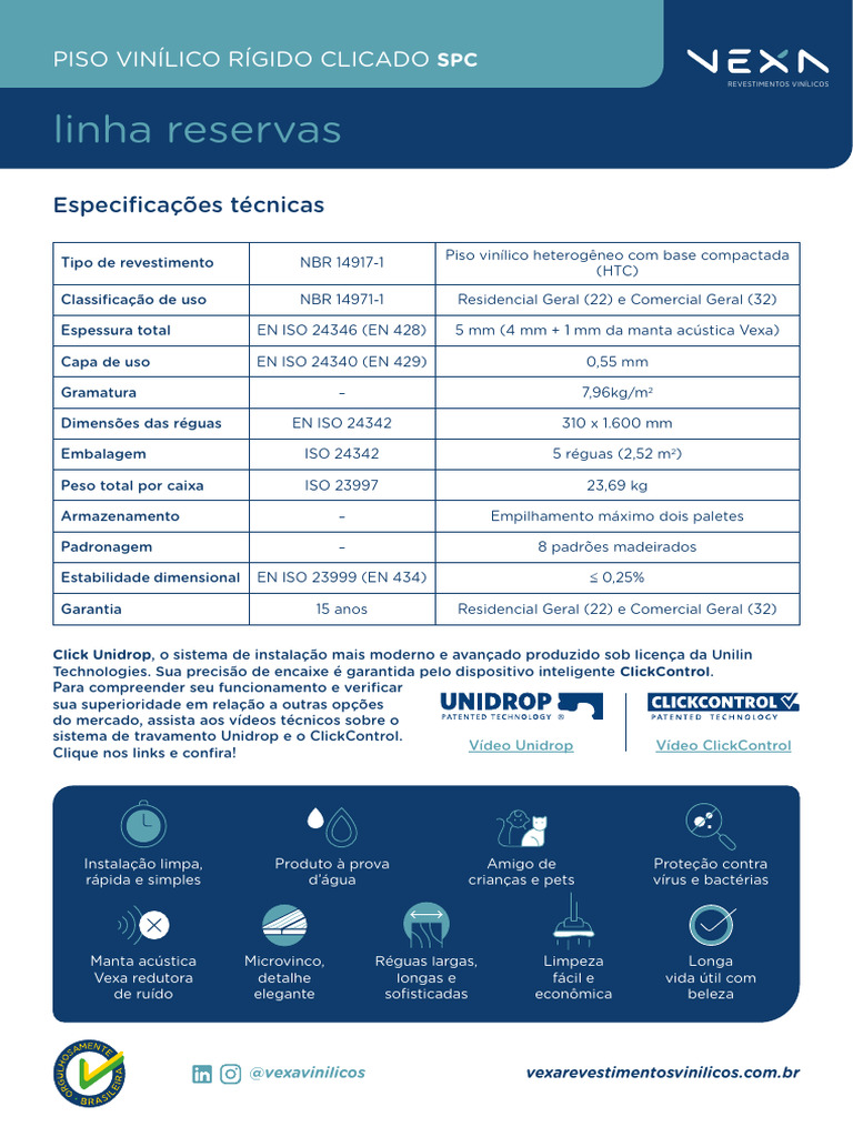 Ficha Tecnica Linha Reservas | PDF