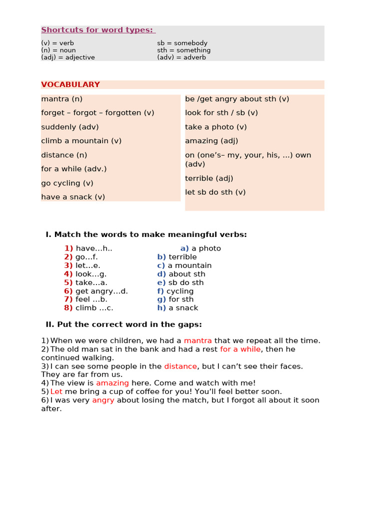 Vocabulary Study | PDF