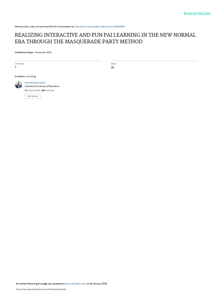 Realizing Interactive and Fun Pai Learning in The New Normal | PDF ...